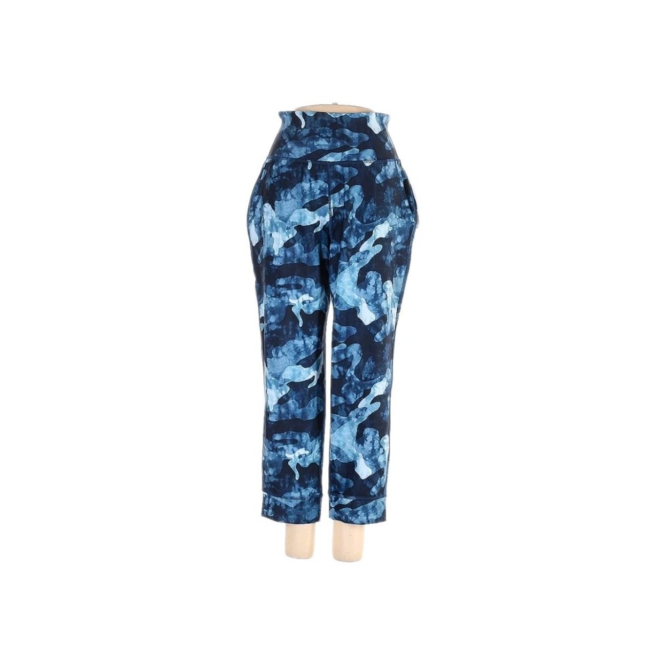 Old Navy Active PowerSoft Crop Joggers Women Small Blue Hi Rise Go Dry ...