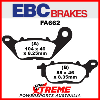 Yamaha MTN 320 A 2016 EBC Organic Rear Brake Pads, FA662 | eBay Australia