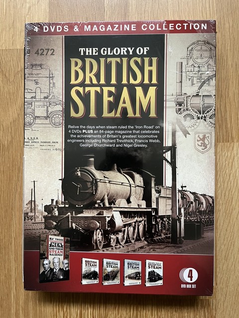 Trains The Glory of British Steam 4 DVDs & Magazine Collection. 5 Hours ...