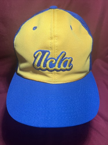 Vintage 1995 UCLA Bruins Hat Cap Blue Yellow College Mesh SnapBack ...