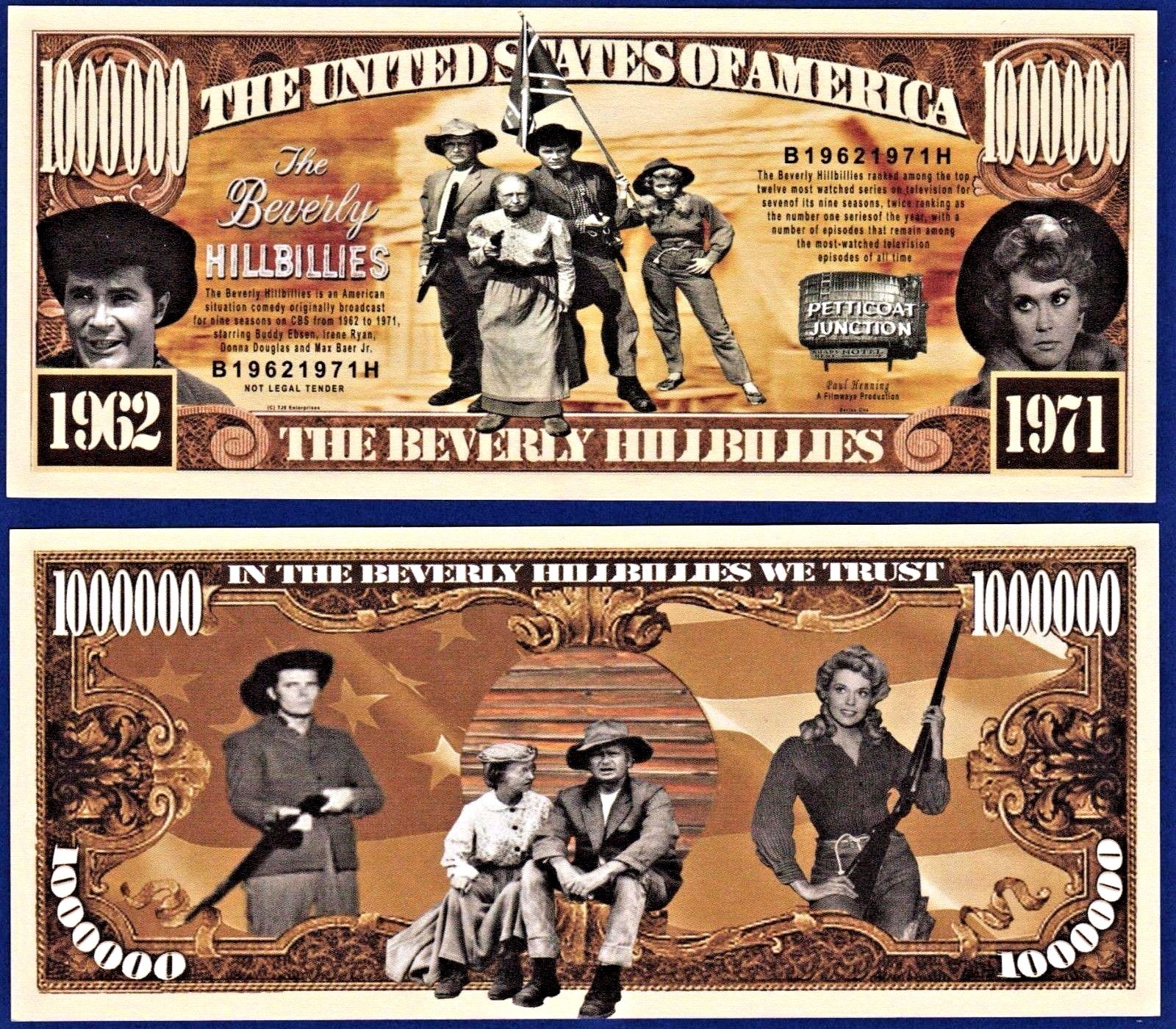 1-Beverly Hillbillies Dollar Bill Funny TV series- Collectible- MONEY ...