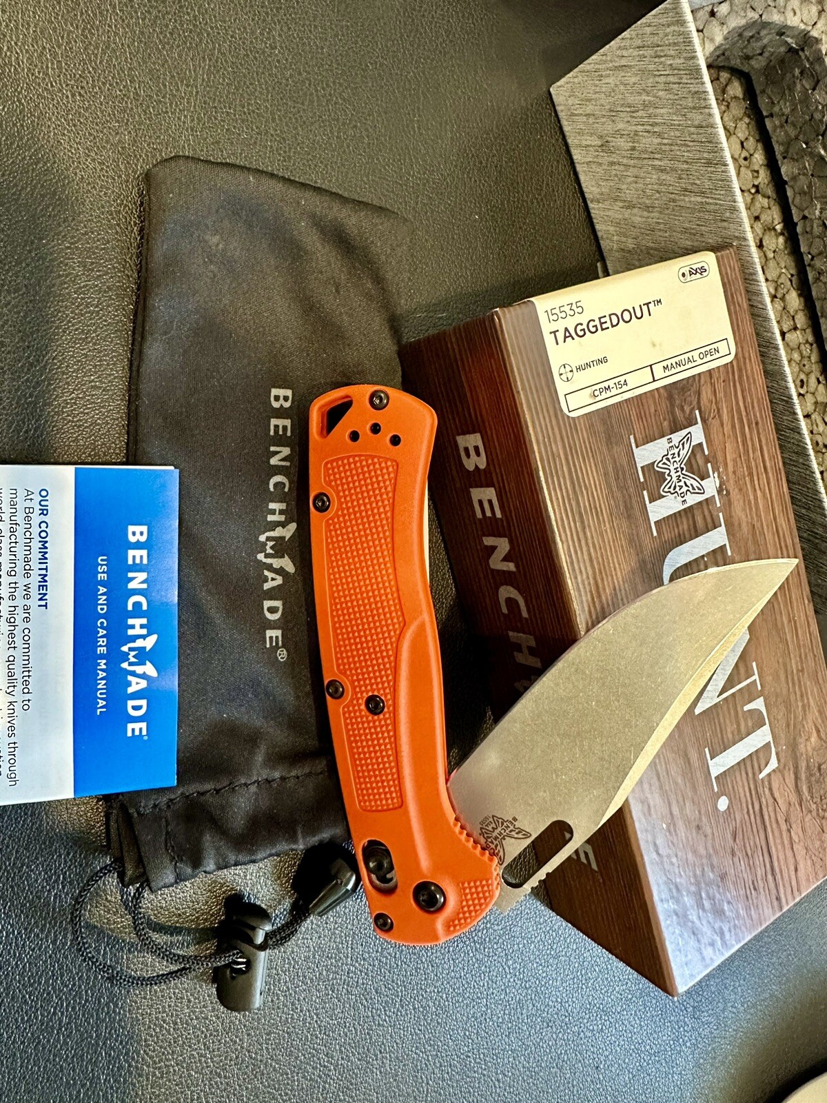 Benchmade CPM-154 Pocket Knife - Orange (15535) for sale online | eBay
