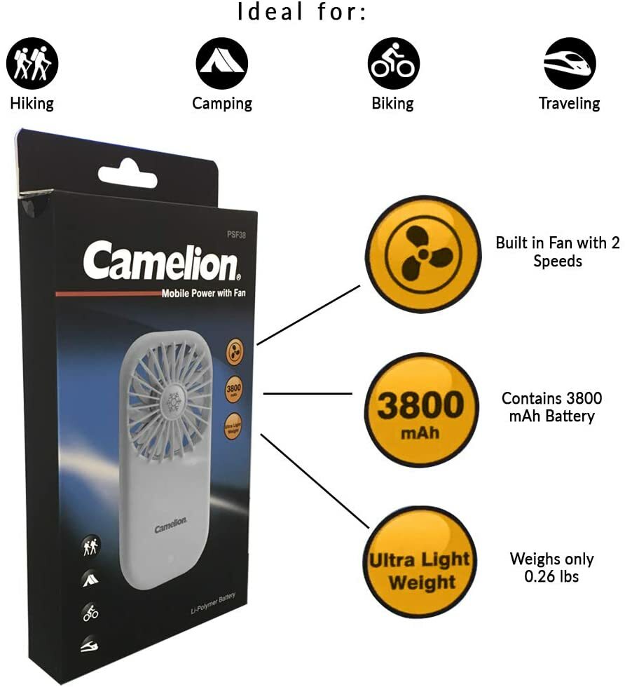 Emson 7039 Height Rechargeable Floor and Table Fan - White for sale ...