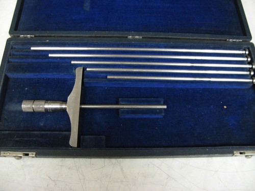 BROWN & SHARPE- DEPTH MICROMETER SET RANGE 3" - 8" X .001" (ITEM X8) | eBay