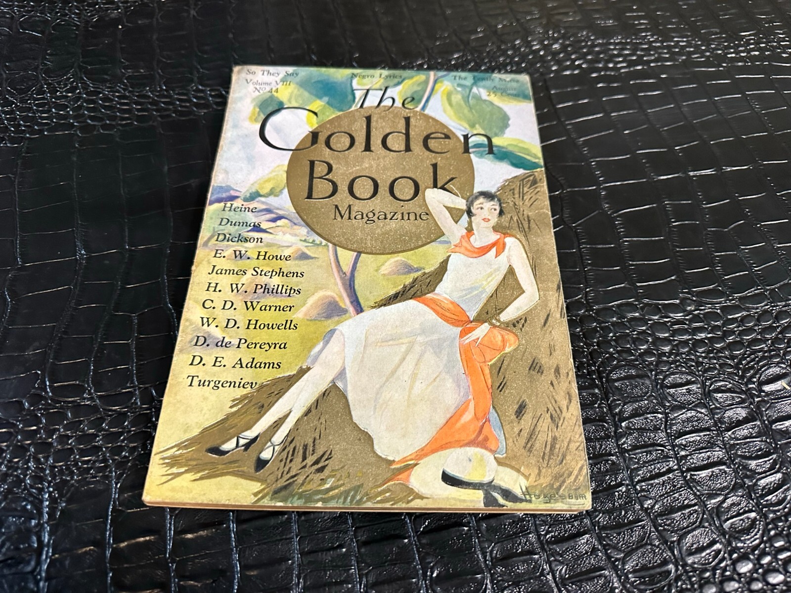 AUGUST 1928 GOLDEN BOOK magazine Great ART DECO cover art | eBay