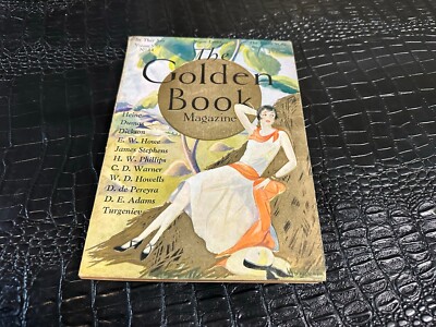 AUGUST 1928 GOLDEN BOOK magazine Great ART DECO cover art | eBay