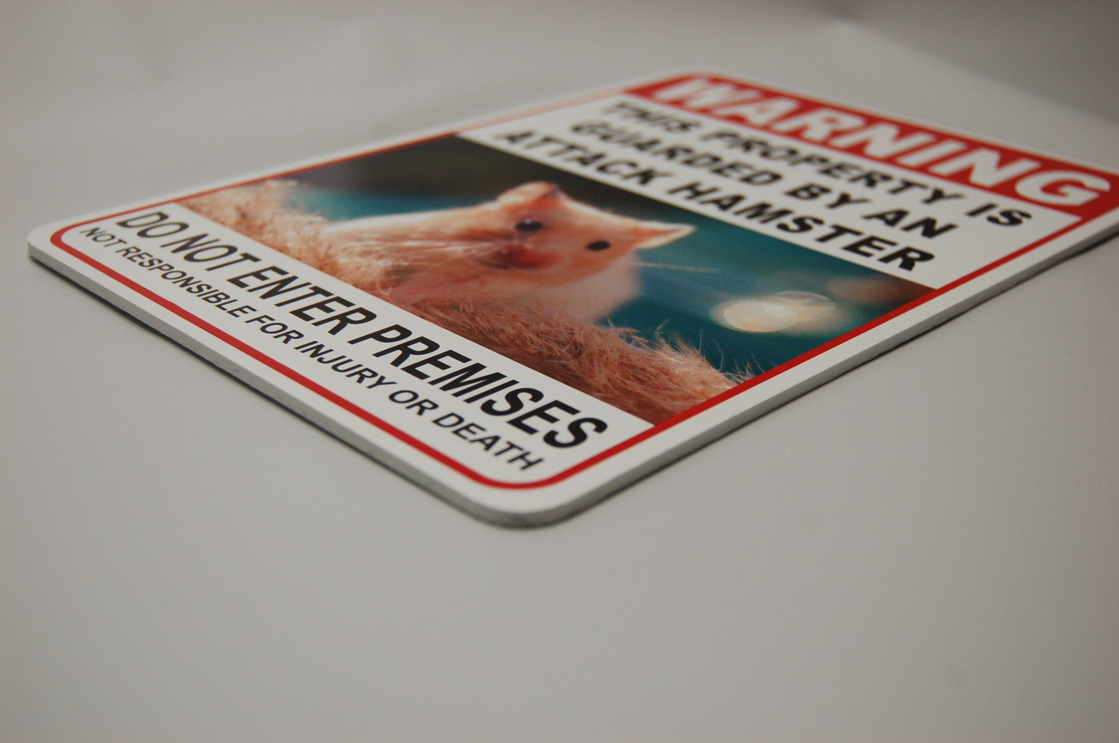 WARNING ATTACK Hamster Pet Guard on Duty Yard sign vinyl lettering | eBay