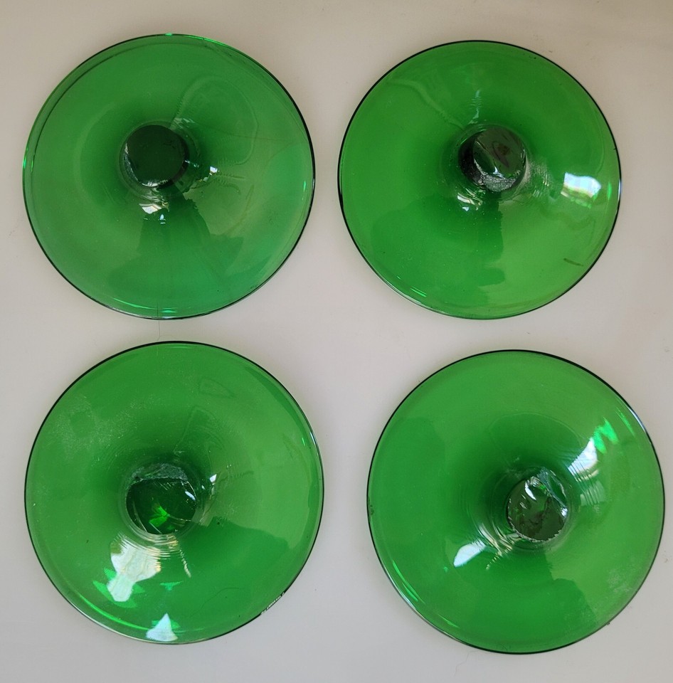 Stained Glass 4 green roundels french style rondel | eBay UK