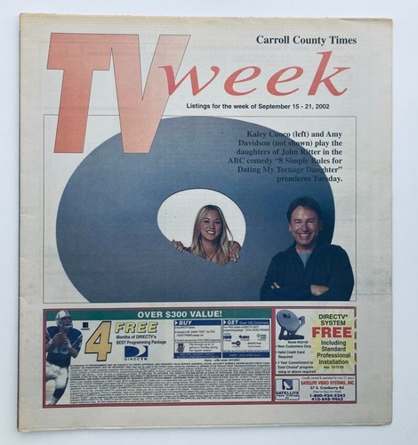 TV Week Magazine September 15 2002 Kaley Cuoco and Amy Davidson No ...
