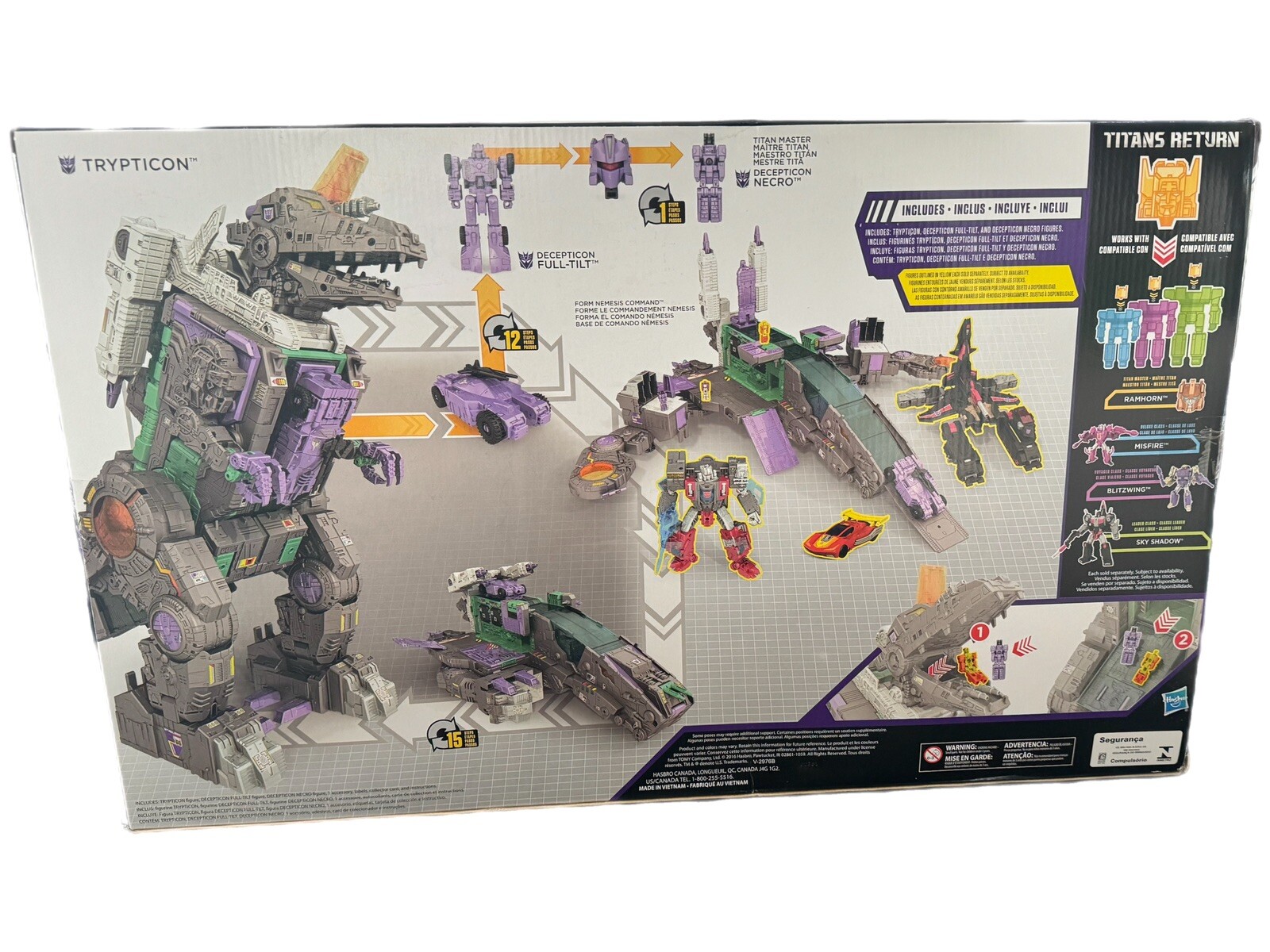 2017 Hasbro Transformers Titans Return Decepticon Necro Trypticon In ...