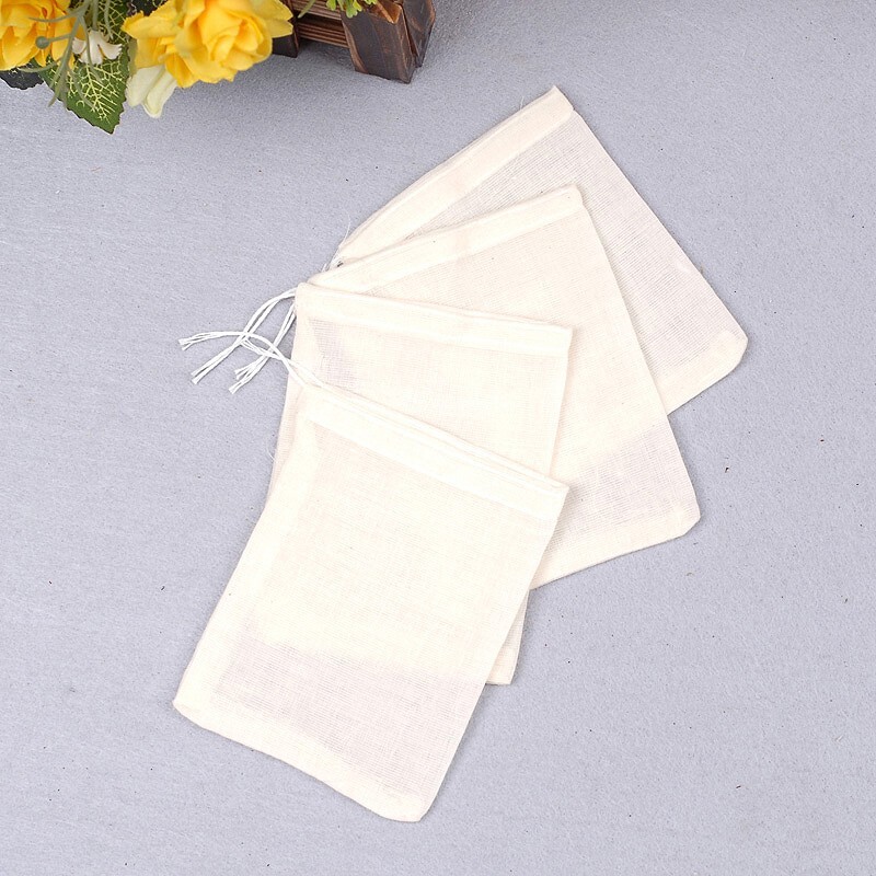 10 Pcs Empty Tea Bag String Heat Seal Filter Paper Herb Loose Tea Bags ...