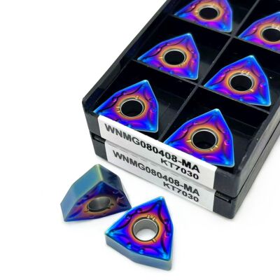 10Pcs Carbide Insert Lathe Nano Blue External Turning Tool WNMG080404 ...