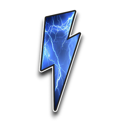 Cool Blue Lightning Bolt Strike Thunder Storm Vinyl Sticker Decal ...
