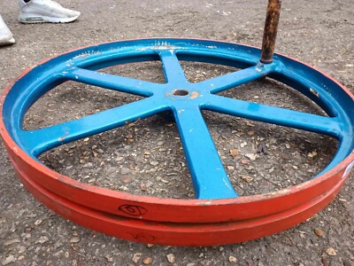 Large metal wheel crank with wind handle Belt Pulley wheel with handle ...