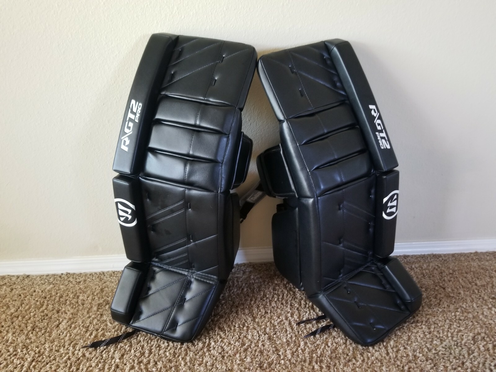 Warrior GT2 Pro Leg Pads 32+1.5 Black | eBay