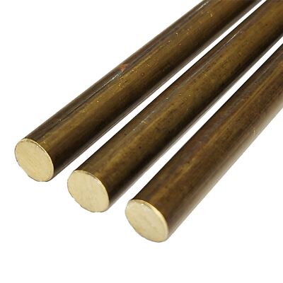 0.453 (29/64 inch) x 12" (3 Pack), C360 Free Cutting Brass Round Rod ...