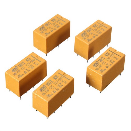 10Pcs HK19F-DC12V-SHG DC 12V Coil DPDT 8 Pin 2NO 2NC Mini Power Relays ...