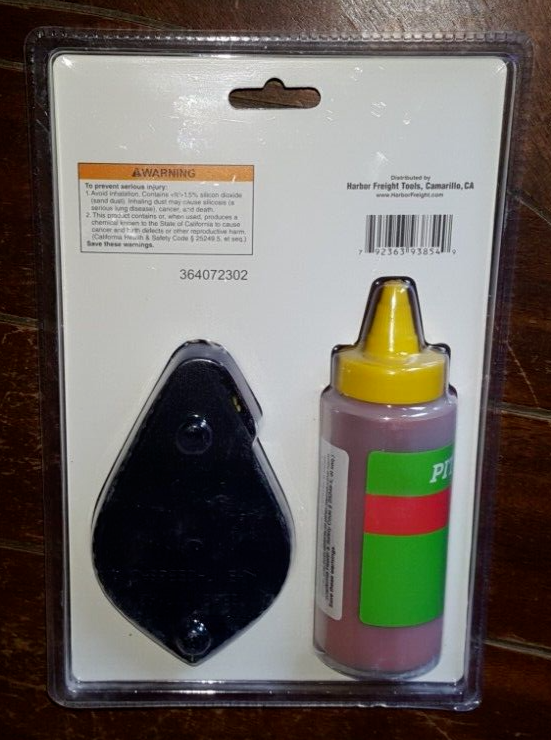 NEW 4oz. Red or Blue Chalk Line Set: 100ft Chalk Reel, Chalk & Level ...