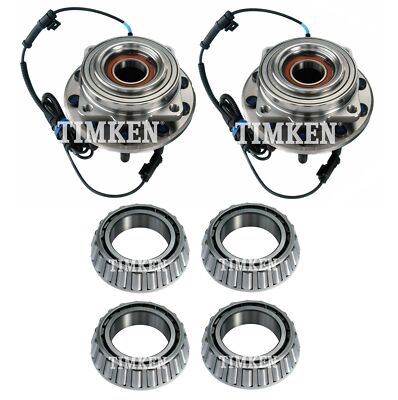 Front and Rear Wheel Bearings & Hubs Kit Timken For F-450 F-550 Super ...