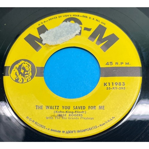 Jesse Rogers The Waltz You Saved for Me / Impatient Heart 45 Country ...