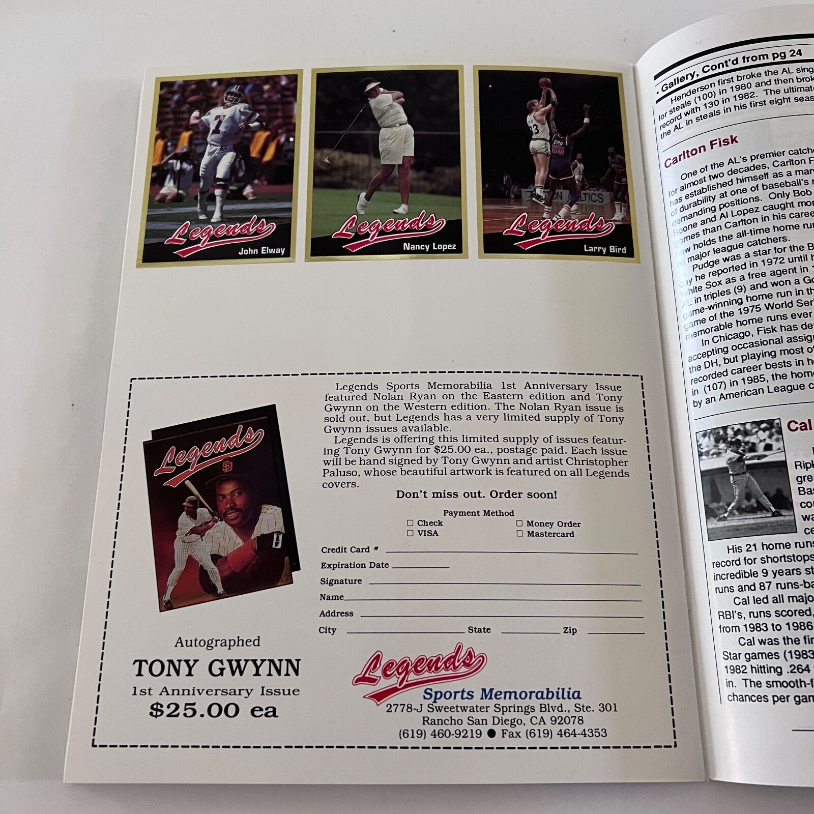 1990s Legends Sports Memorabilia Magazine Lot Baseball Football Uncut ...