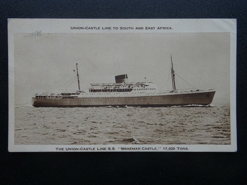 Shipping UNION CASTLE LINE AFRICA SS Braemar Castle 17029 Tons c1950's ...