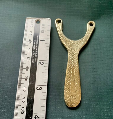 MINI SIZE PATTERNED FRONT & BACK SOLID BRASS GYPSY STYLE CATAPULT ...