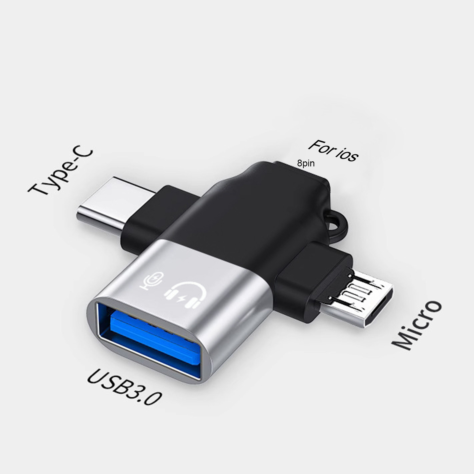 Data Transfer Adapter Three-in-one Otg Universal Type-c Fast Charging ...