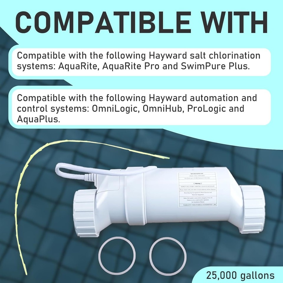 Salt Water Pool chlorinator System For Hayward Turbo Cell T-9 25000 ...