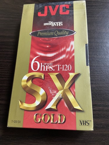JVC Premium Quality SX Gold T-120 VHS 6-Hour Tape - New & Sealed ...