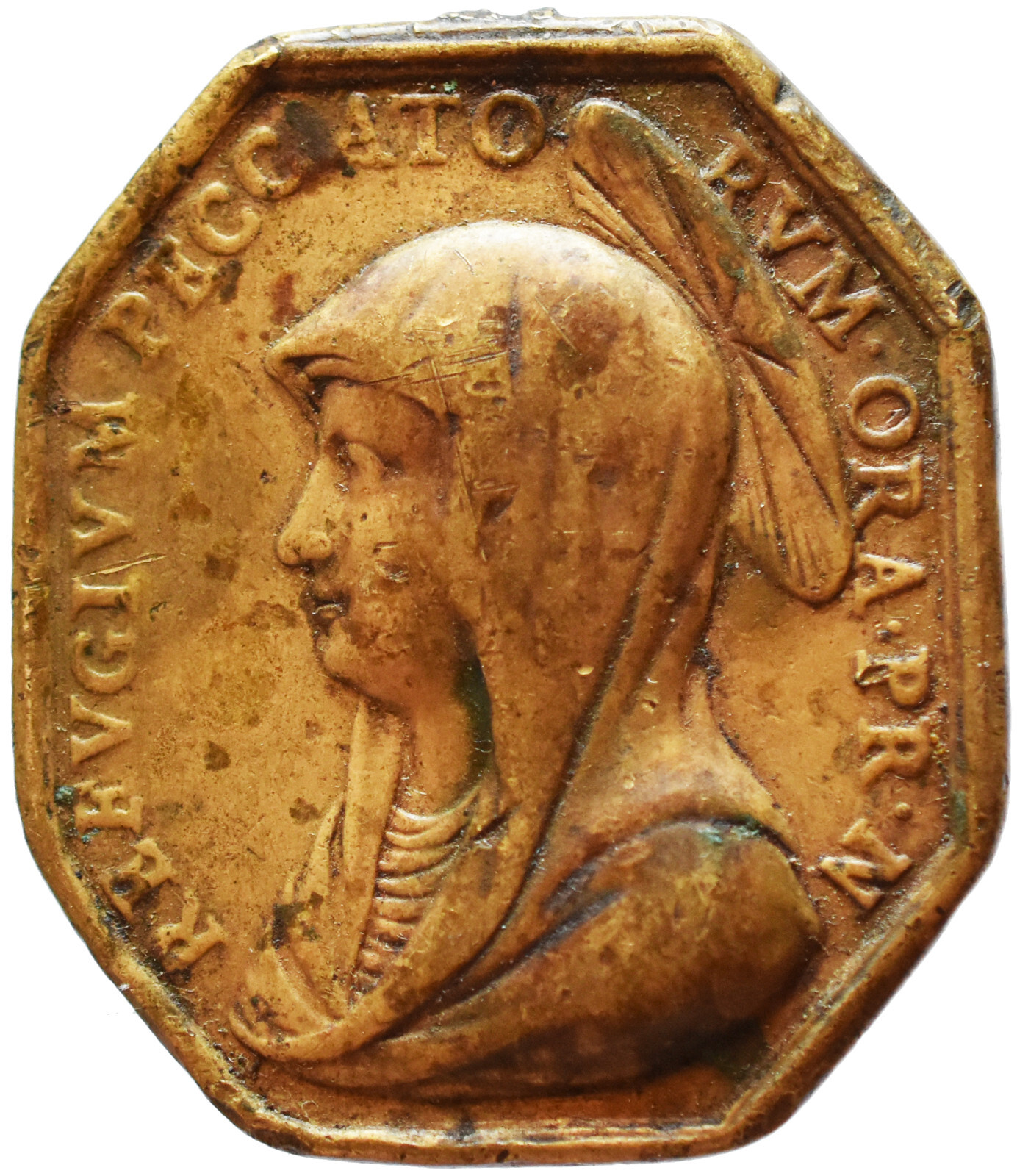 LARGE 1600s RELIGIOUS MEDAL ANTIQUE MARY REFUGE OF SINNERS MEDALLION | eBay