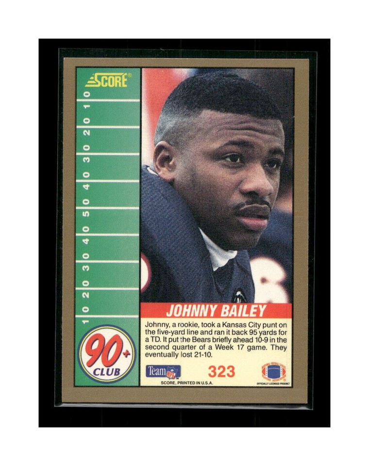 Johnny Bailey 1991 Score 323 Chicago Bears Football Card | eBay