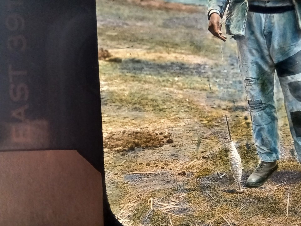 NATIVE STRING Measure BALL PEG Photo GLASS MAGIC LANTERN SLIDE 90 ...