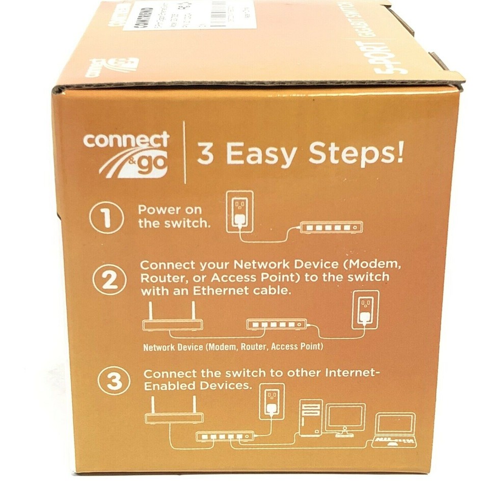 COMTREND 5-Port Gigabit Ethernet Switch GS-7305 New Connect & Go 301132 ...