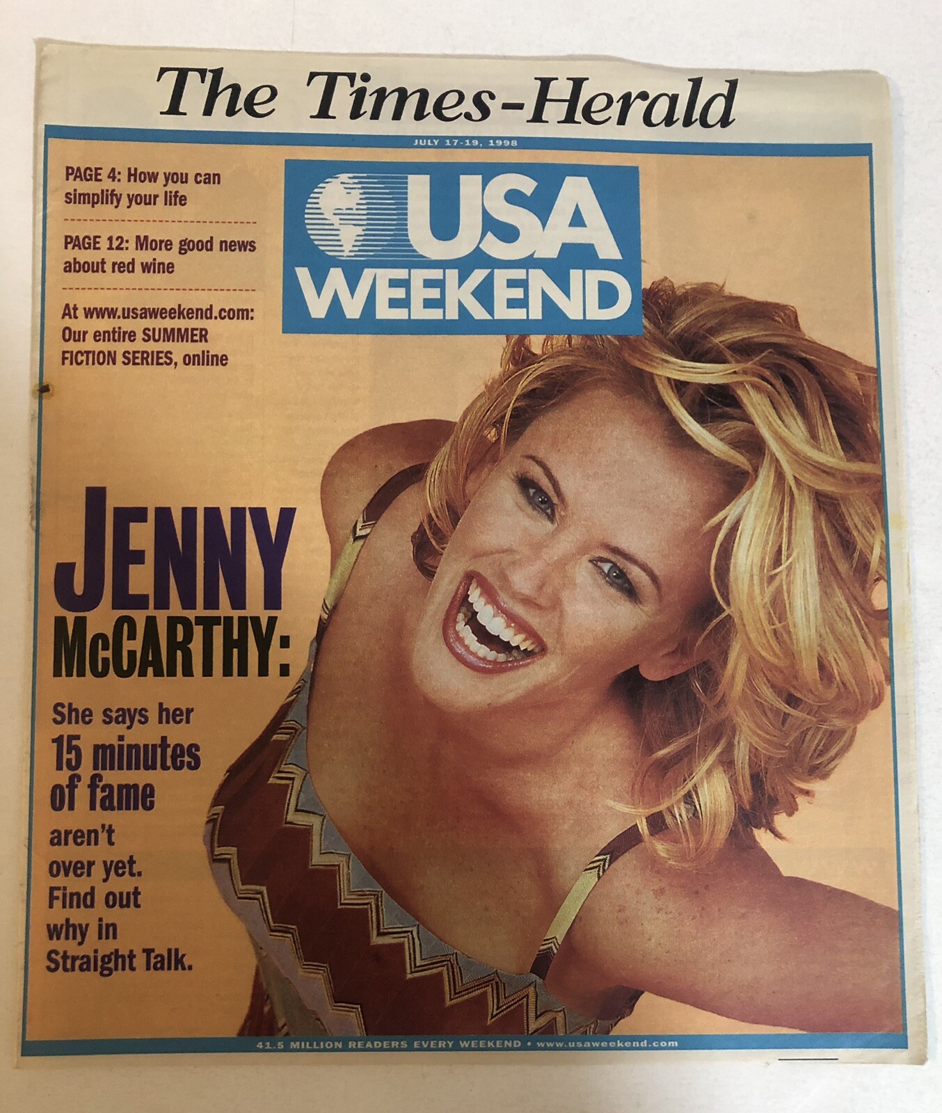July 1998 USA Weekend Magazine Jenny McCarthy | eBay