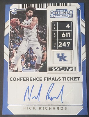 2020-21 CONTENDERS DRAFT PICKS NICK RICHARDS #90 AUTO ROOKIE RC SP #/75 ...