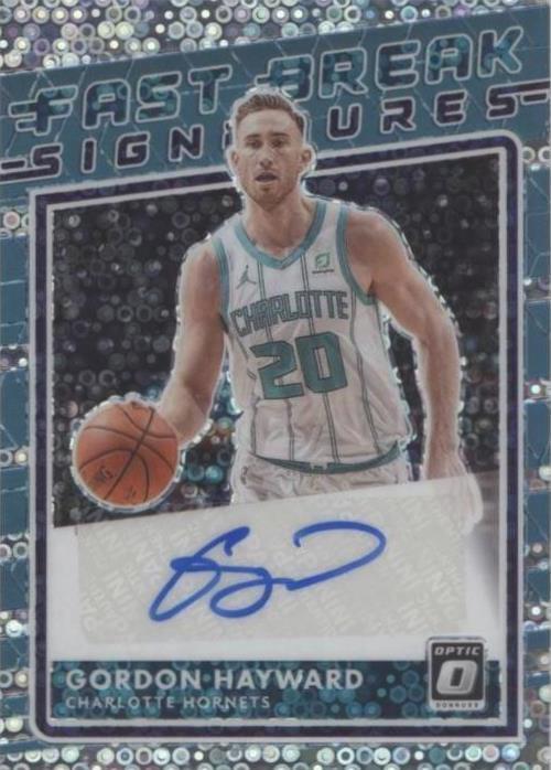 2020-21 Panini Donruss Optic - Fast Break Signatures Gordon Hayward #FB ...