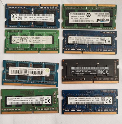 Job lot of 8 DDR3 PC3 Laptop RAM, Memory, 4GB Sticks | eBay