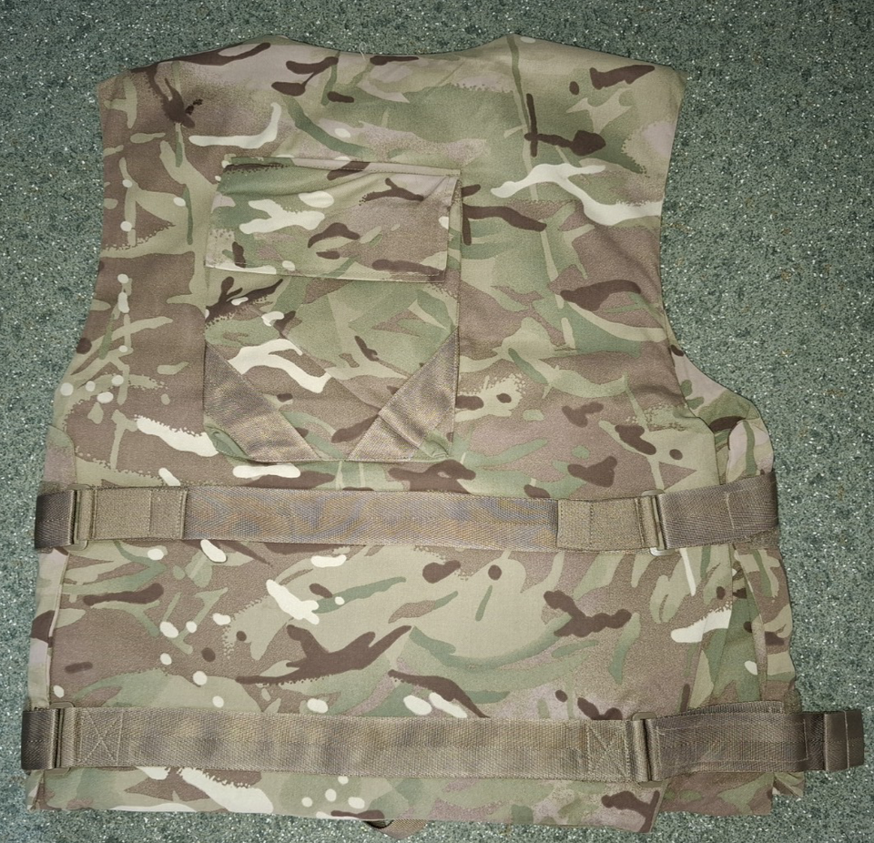 BRITISH ARMY ISSUED ECBA BODY ARMOUR & SOFT INSERTS, 190/120, MTP CAMO ...