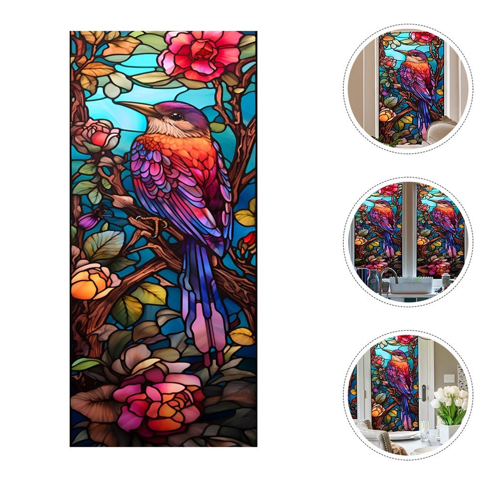 100 Pcs PVC Stained Window Film Static Cling Privacy Window Cling for ...