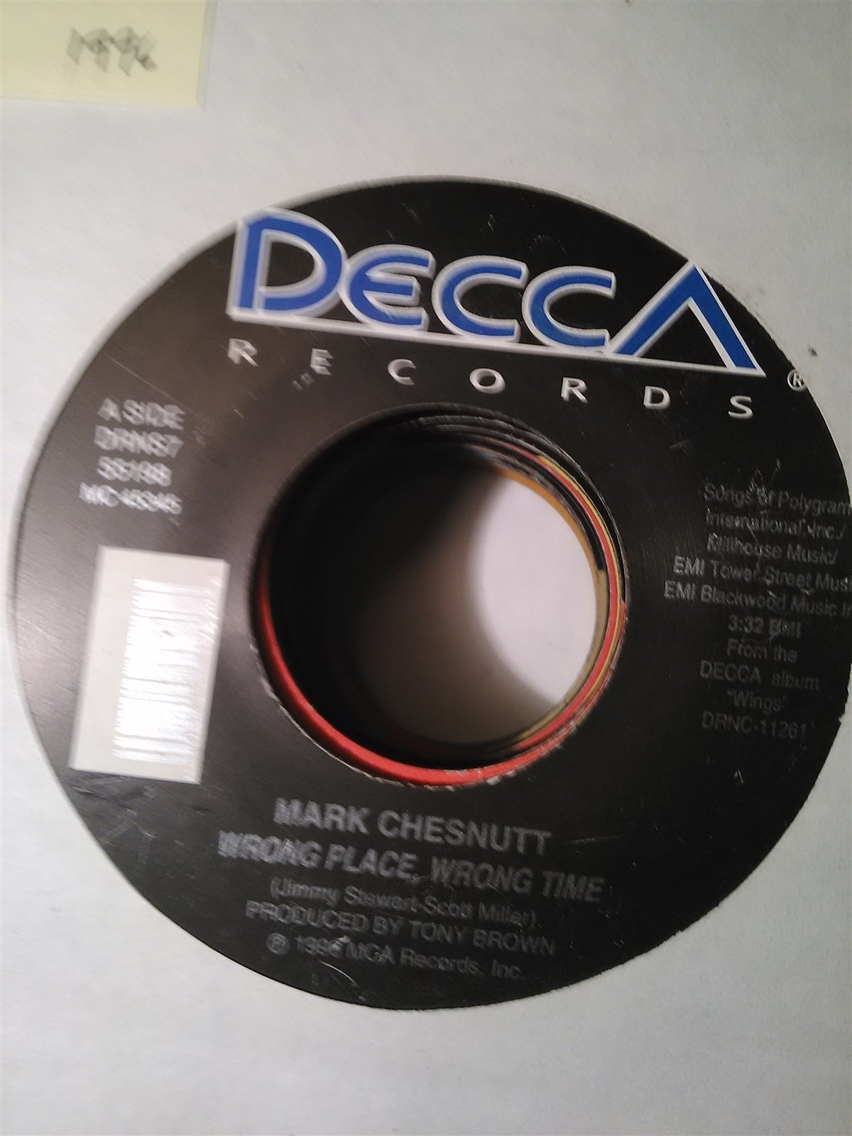 Mark Chesnutt, Wrong Place Wrong Time ~ HTF 1996 Decca 45 | eBay