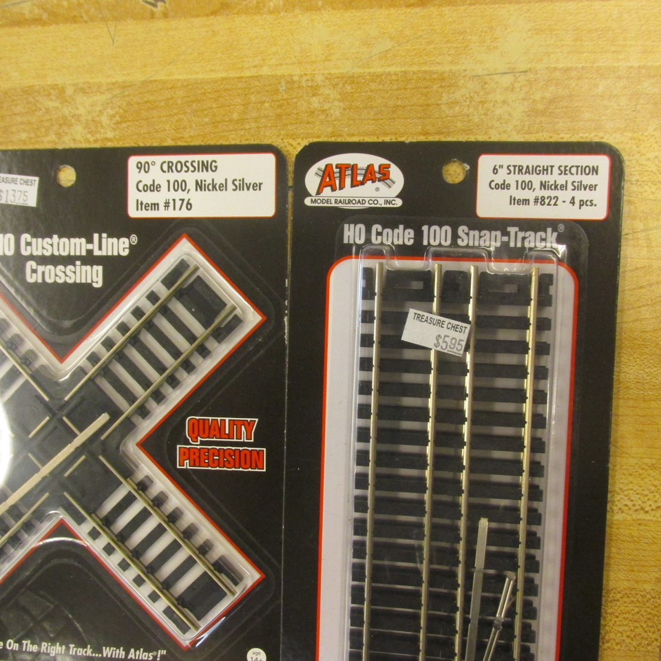 Atlas HO Scale Track Code 100 Radius Turnout Crossing Remote lot AC | eBay