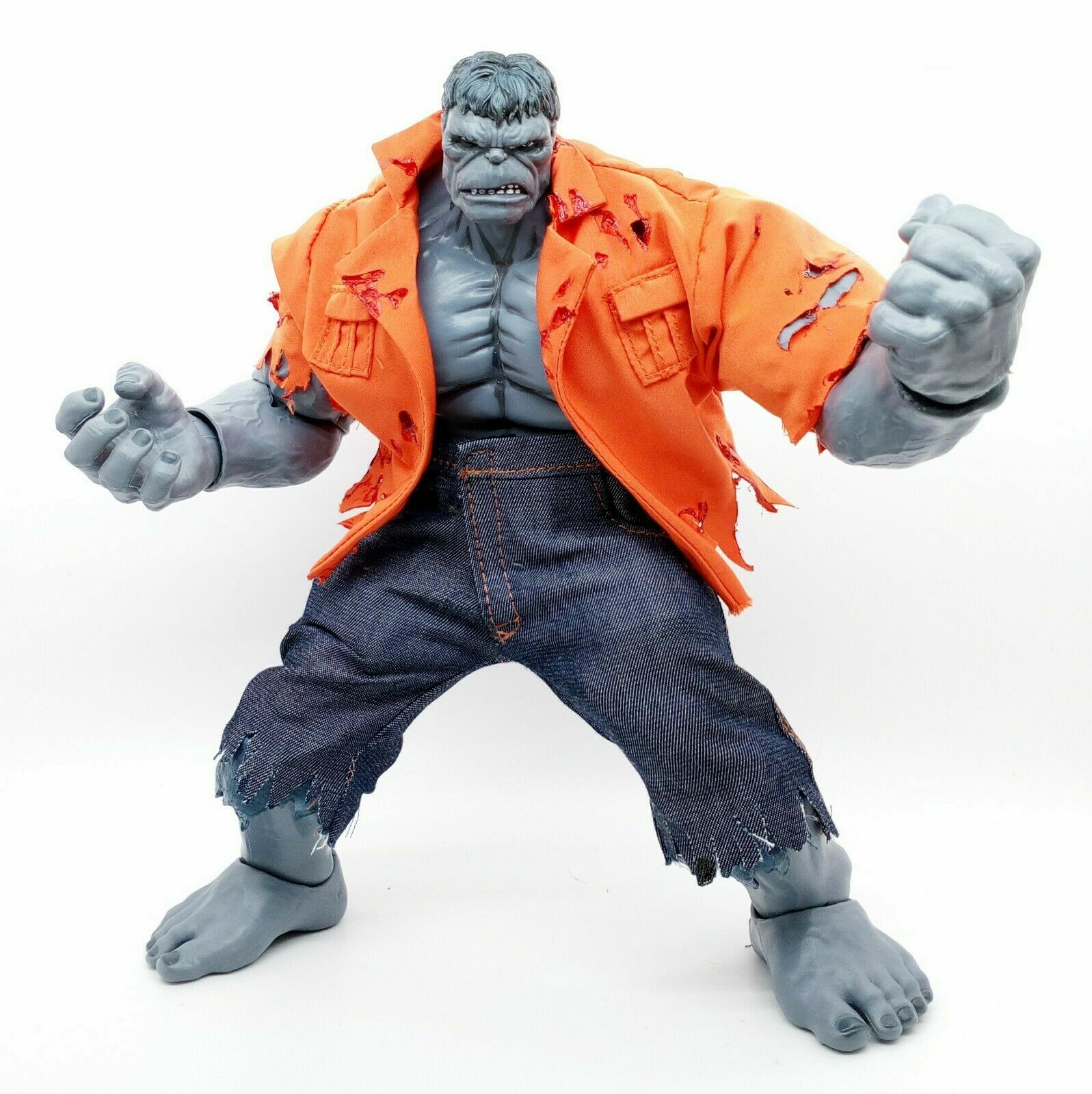 SU-GHK-SET: Orange Ripped Shirt & Jeans for Marvel Legends Grey Hulk ...