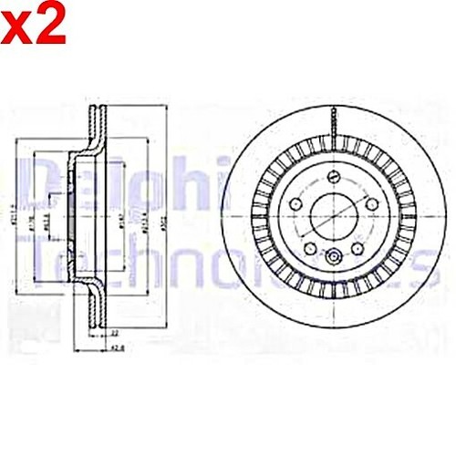 2X DELPHI Bremsscheibe Für VOLVO Xc60 31277357 | eBay