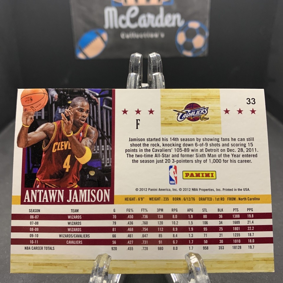 2011-12 NBA Hoops Antawn Jamison #33 Cleveland Cavaliers | eBay