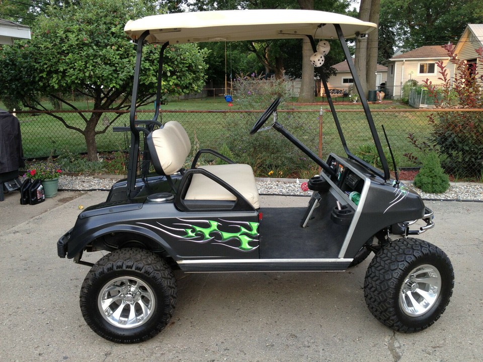 Golf Cart FULL COLOR tribal Flames Decals Flame Graphics EZGO Club Car ...