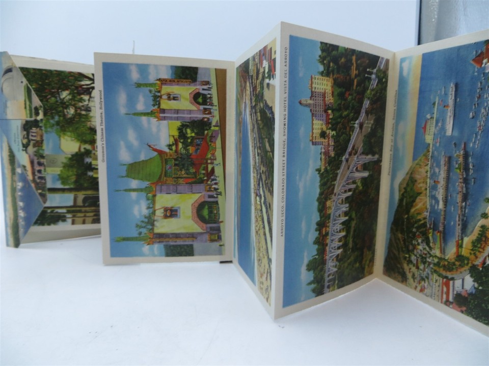 Vintage 1940's Souvenir Fold-Out Postcard Booklet - Sunny Southern ...