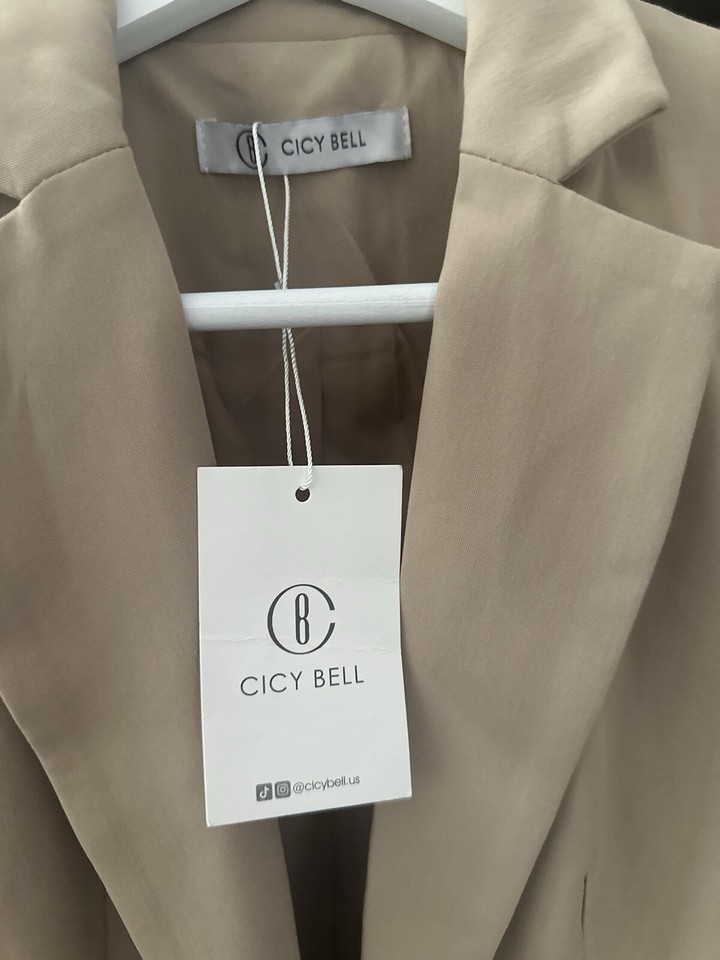 Cicy Bell Womens Casual Blazers Open Front Long Sleeve Work XS X Small ...