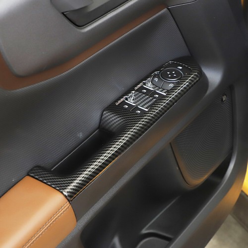 Full Set Interior Center Console Trim Kit Carbon Fiber For Ford Bronco ...