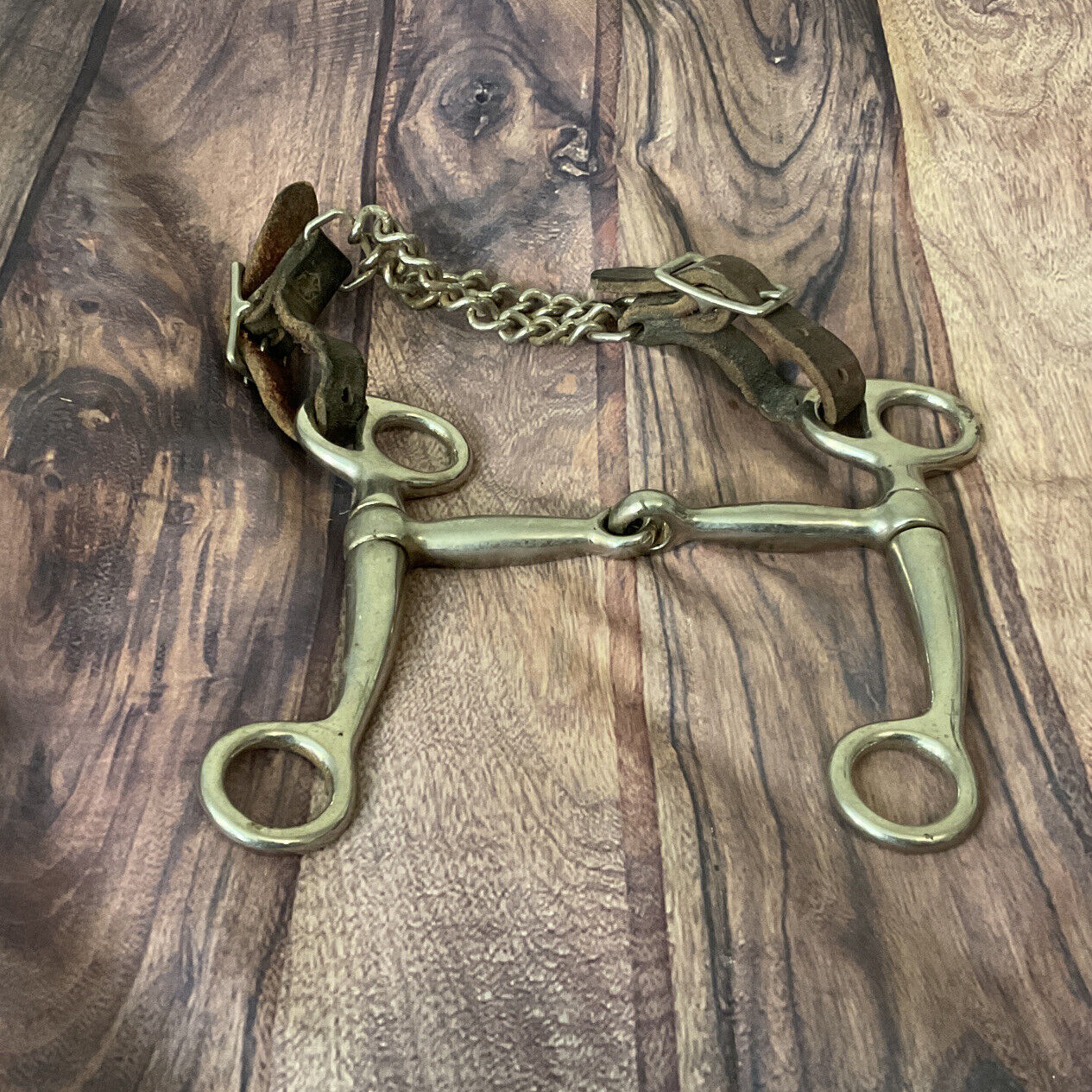Horse Snaffle Bit with Chain Chin Strap- 5 1/2" | eBay